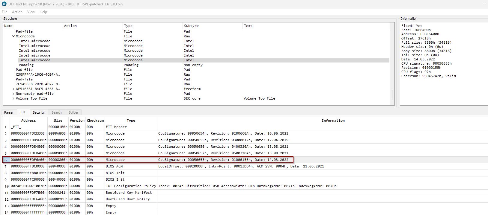 Intel Microcode update using MMTool 5.02.0025 on SuperMicro BIOS - pls ...